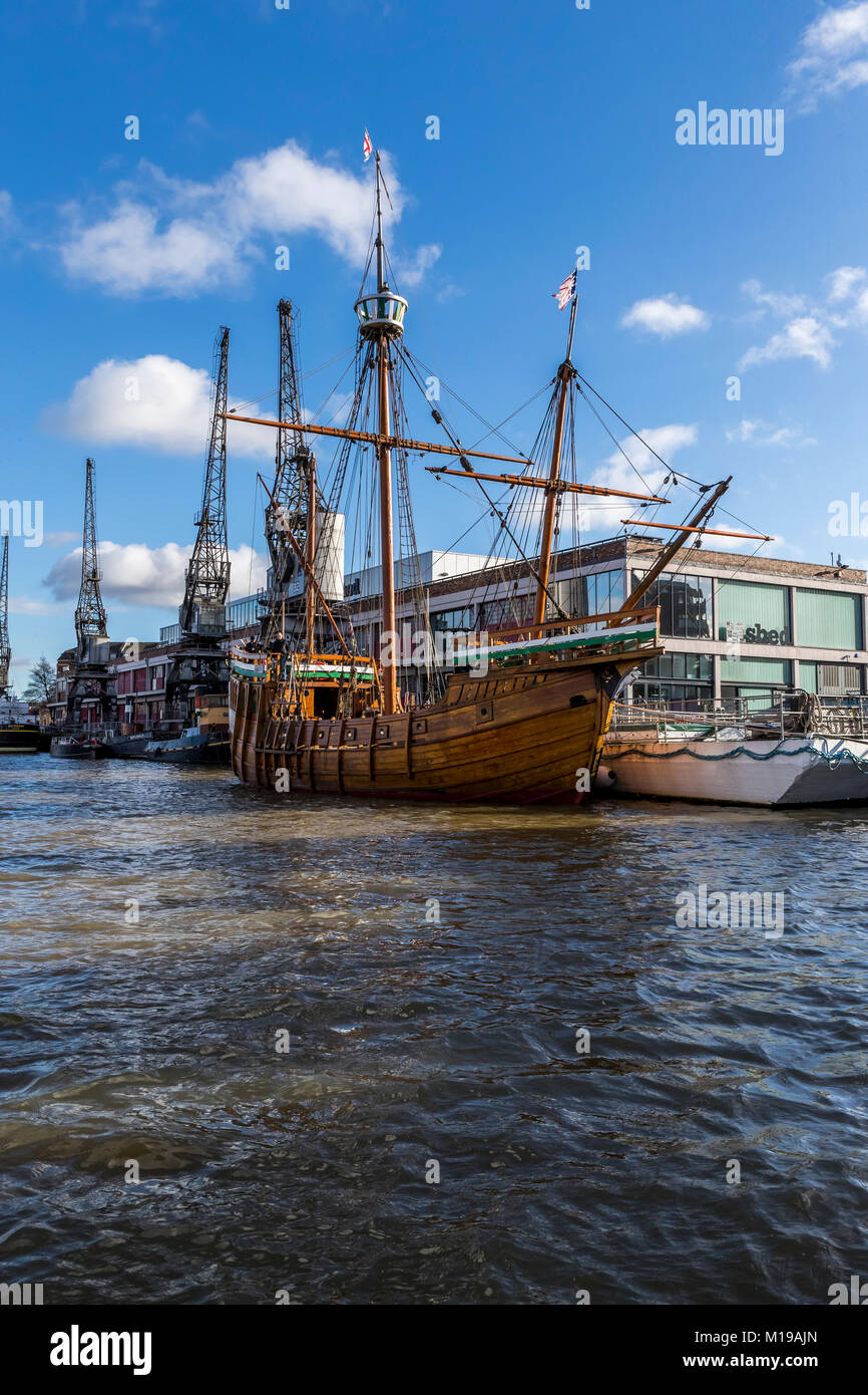 The Matthew. Reconstruction of John Cabot's famous ship. Bristol, UK ...