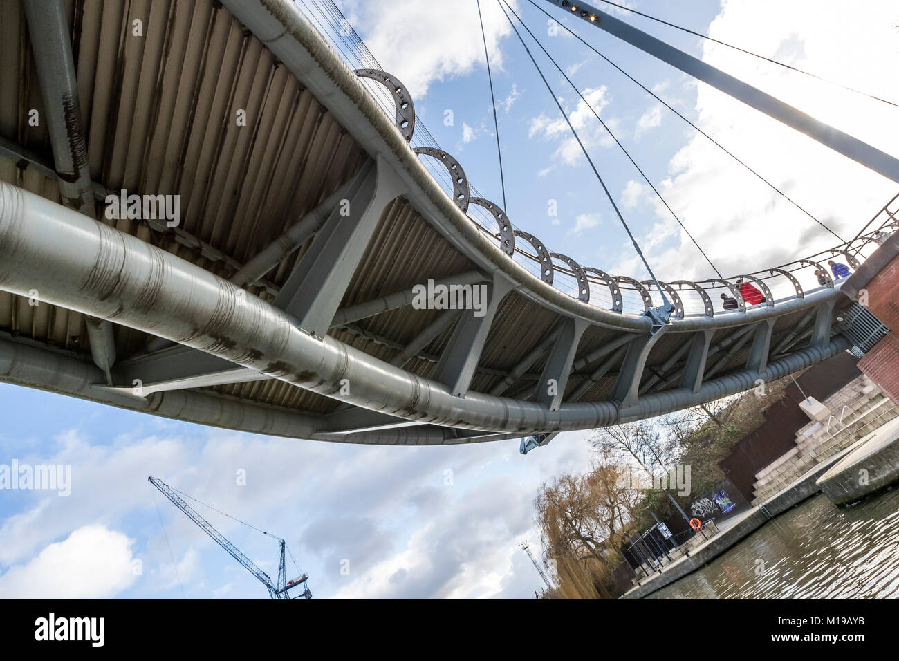The Valentine Bridge, Temple Meads Landing, Bristol, UK Stock Photo - Alamy