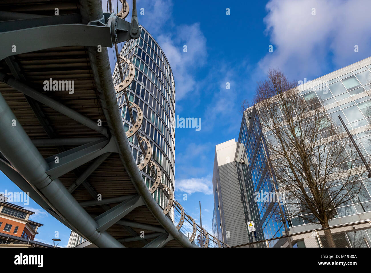 The Valentine Bridge, Temple Meads Landing, Bristol, UK Stock Photo - Alamy