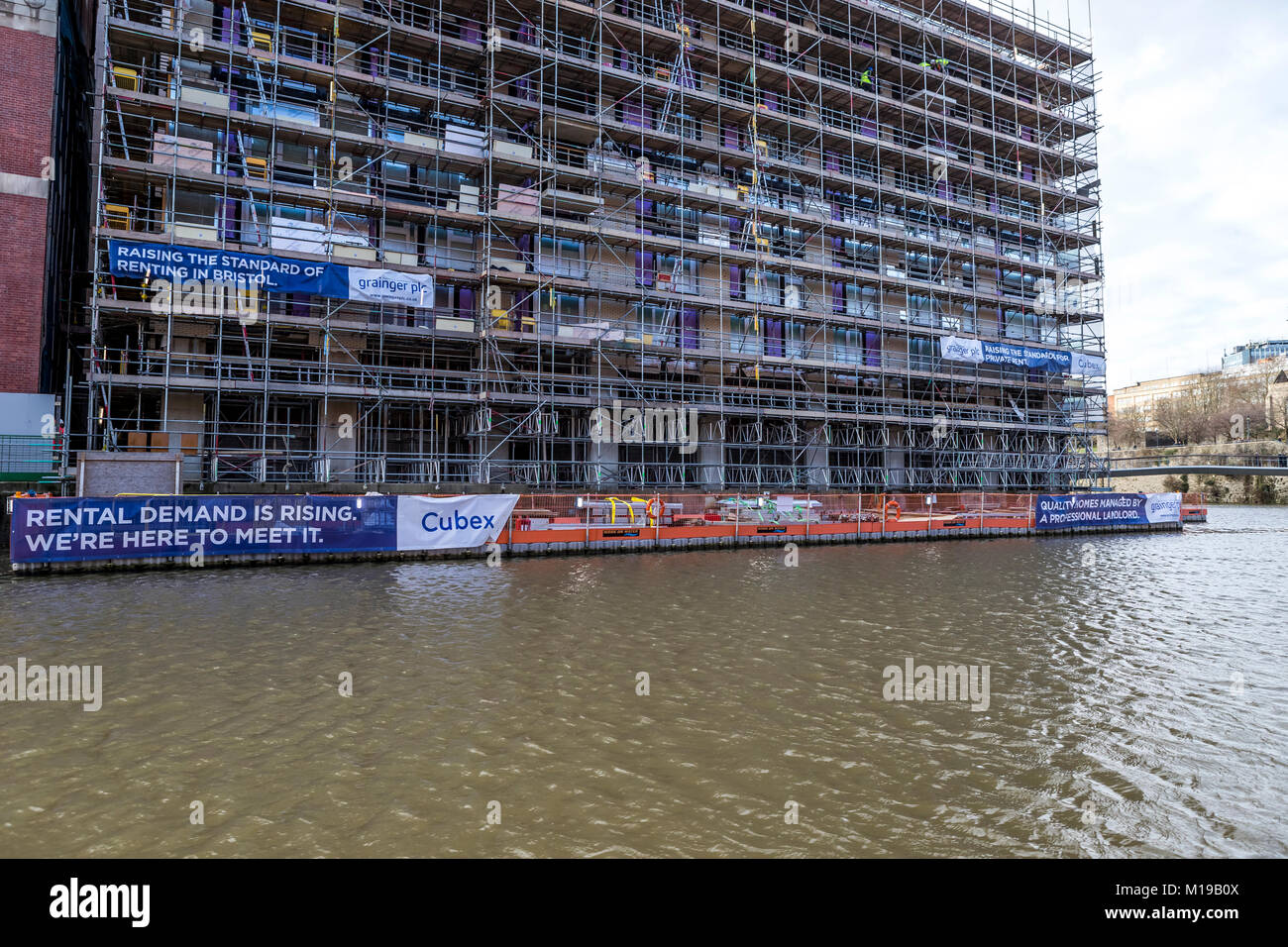 The Finzels Reach development and Castle Bridge, Bristol, UK Stock ...