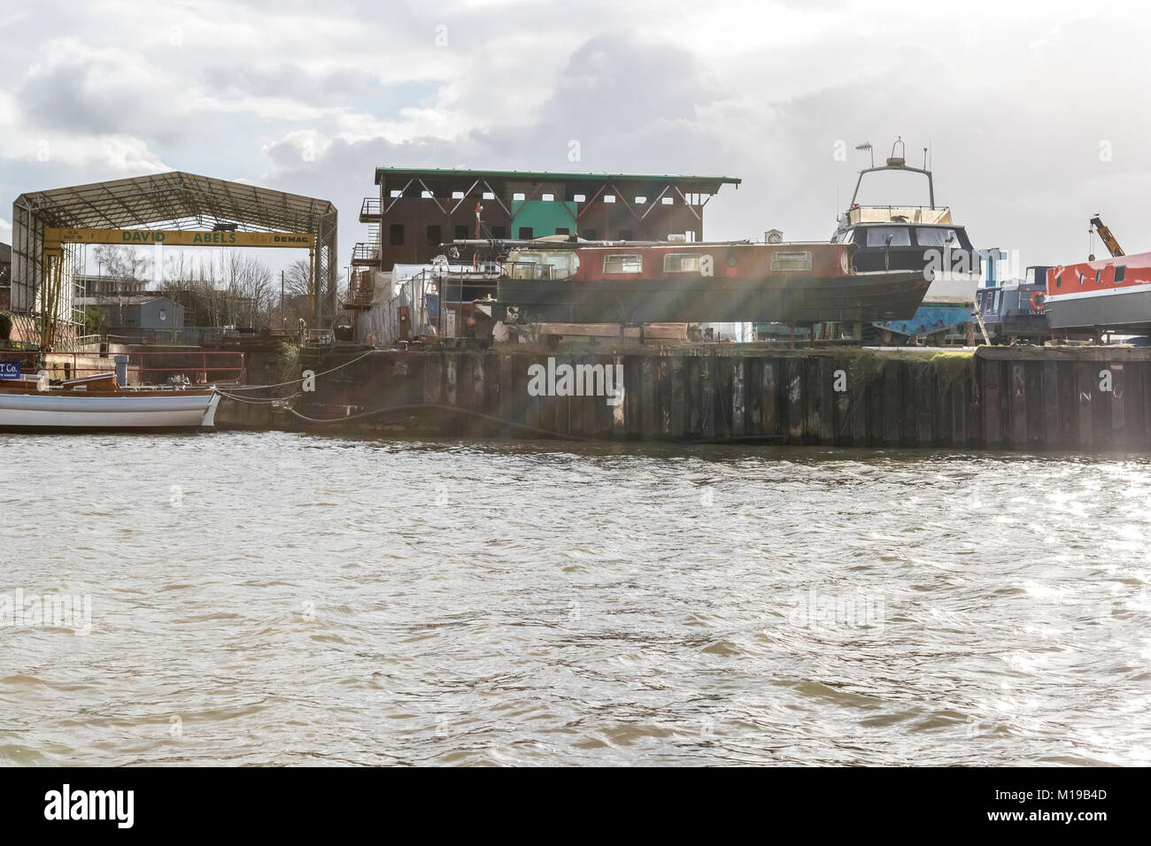 Albion Dock and boat yard, Bristol, UK Stock Photo - Alamy