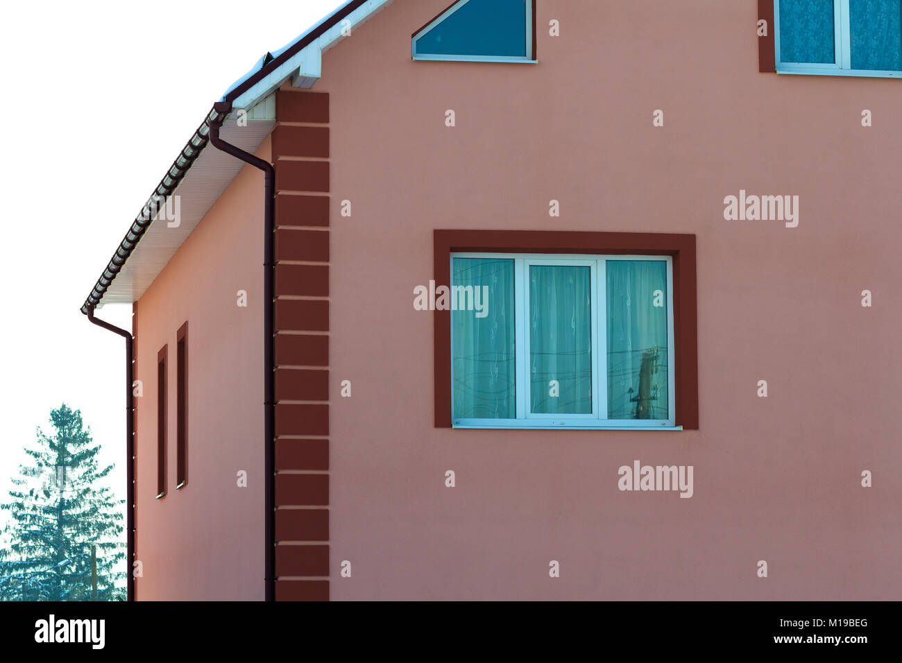 Close-up detail of new modern house Stock Photo - Alamy