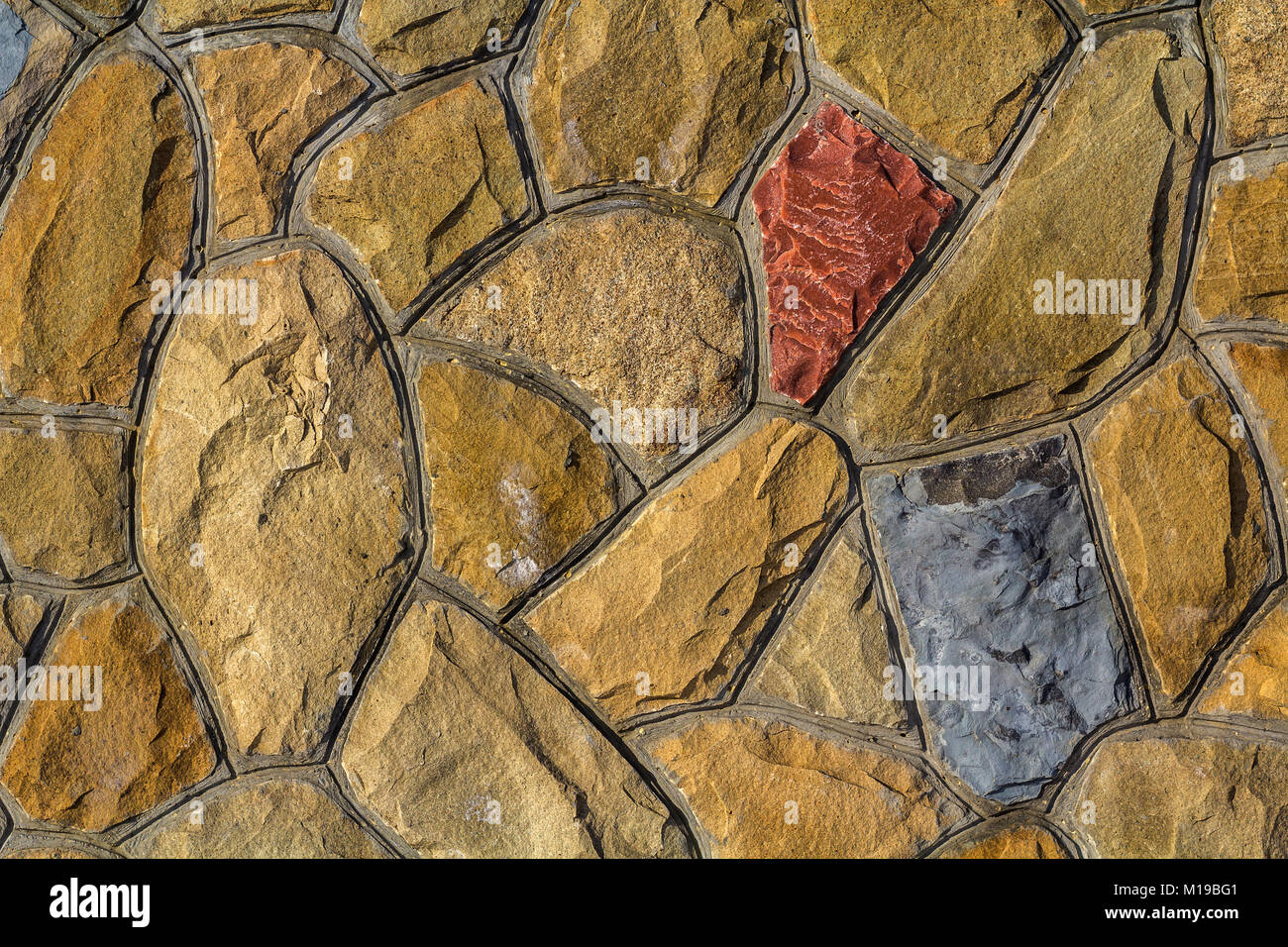 Different sizes of sand stones. Stone wall pattern background Stock ...