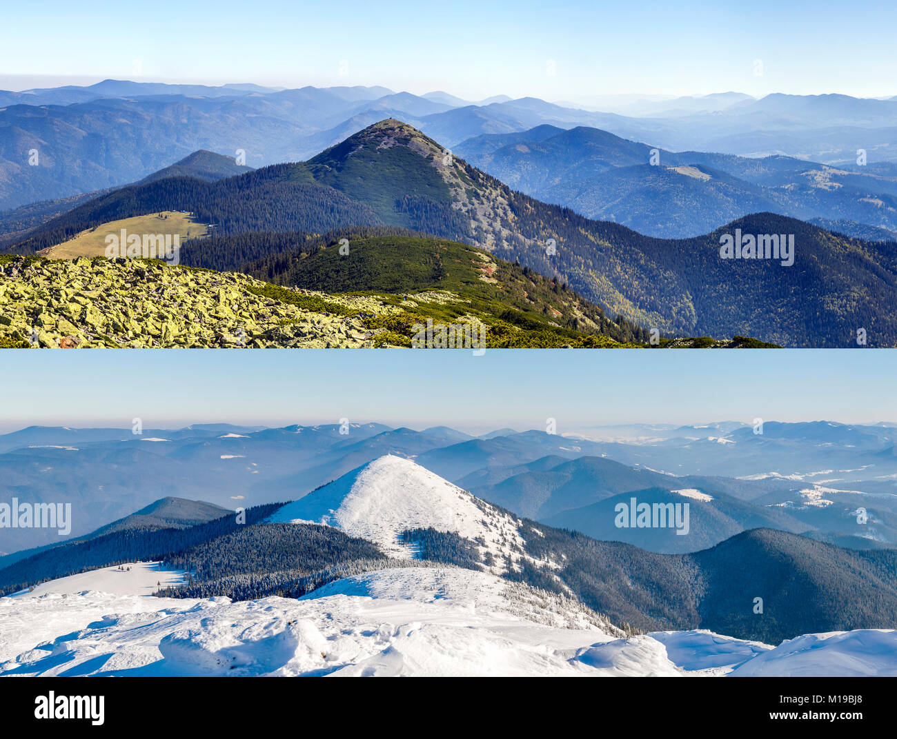 Summer winter comparison hi-res stock photography and images - Alamy