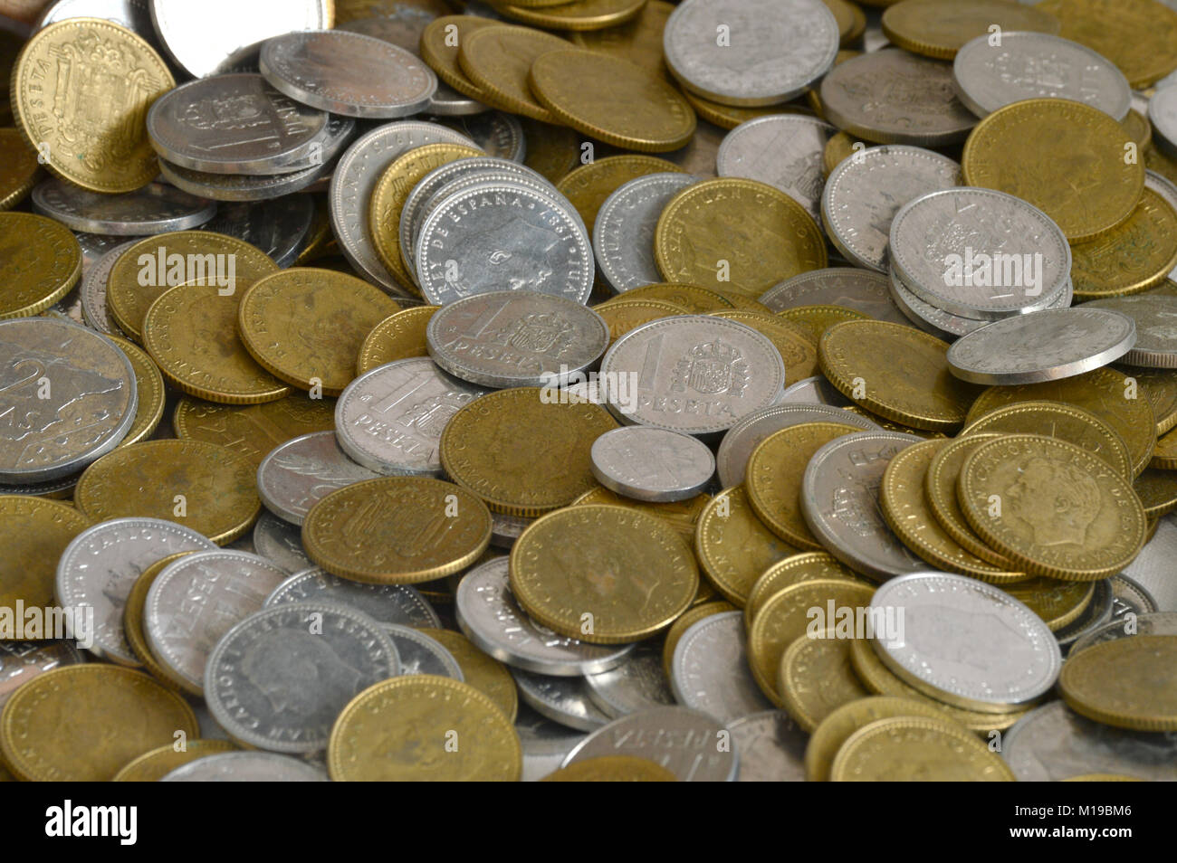 background with gold coins Stock Photo - Alamy