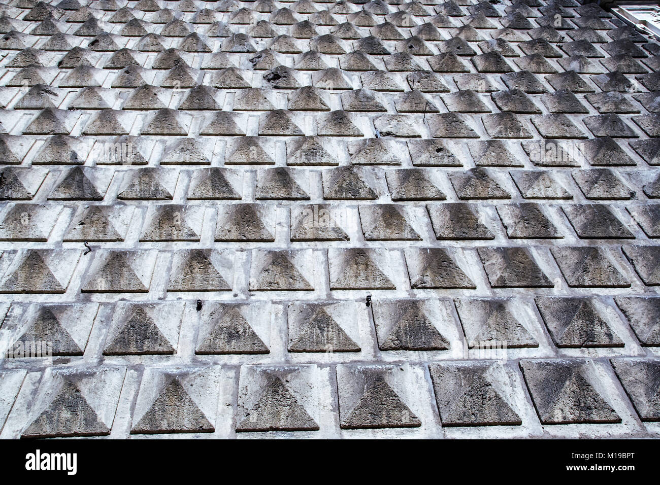Bugnato on the facade of Jesus¹ church in Naples, Italy Stock Photo - Alamy