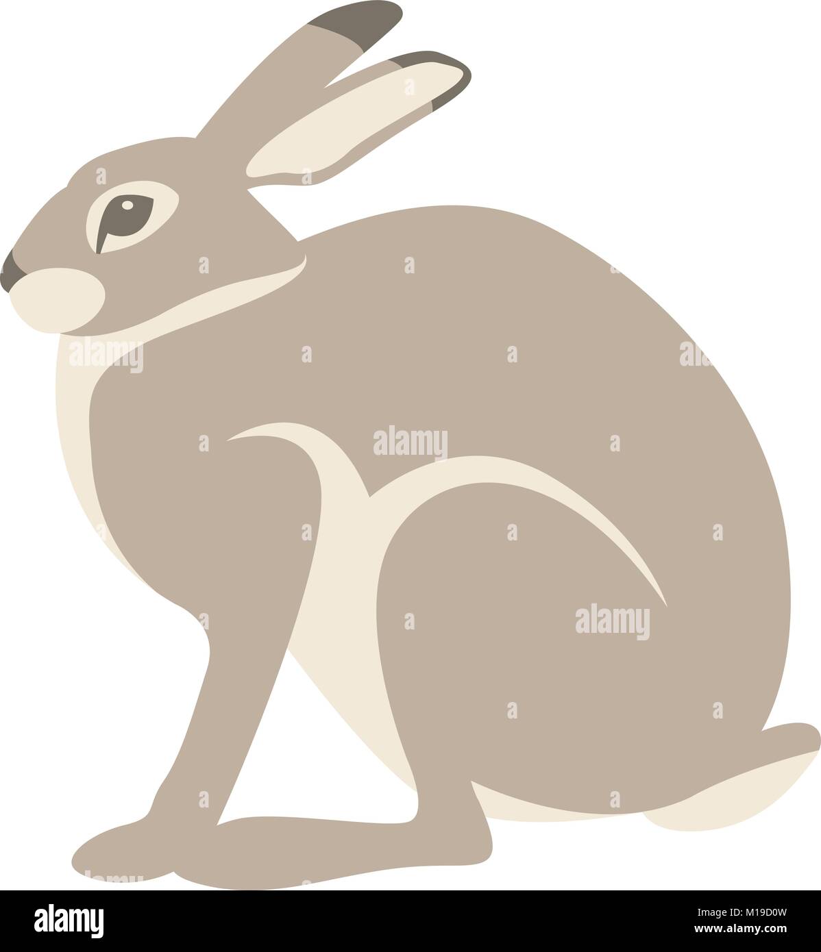 European hare jump Stock Vector Images - Alamy