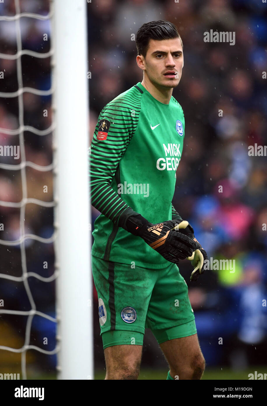 Peterborough United goalkeeper Jonathan Bond during the Emirates FA Cup ...