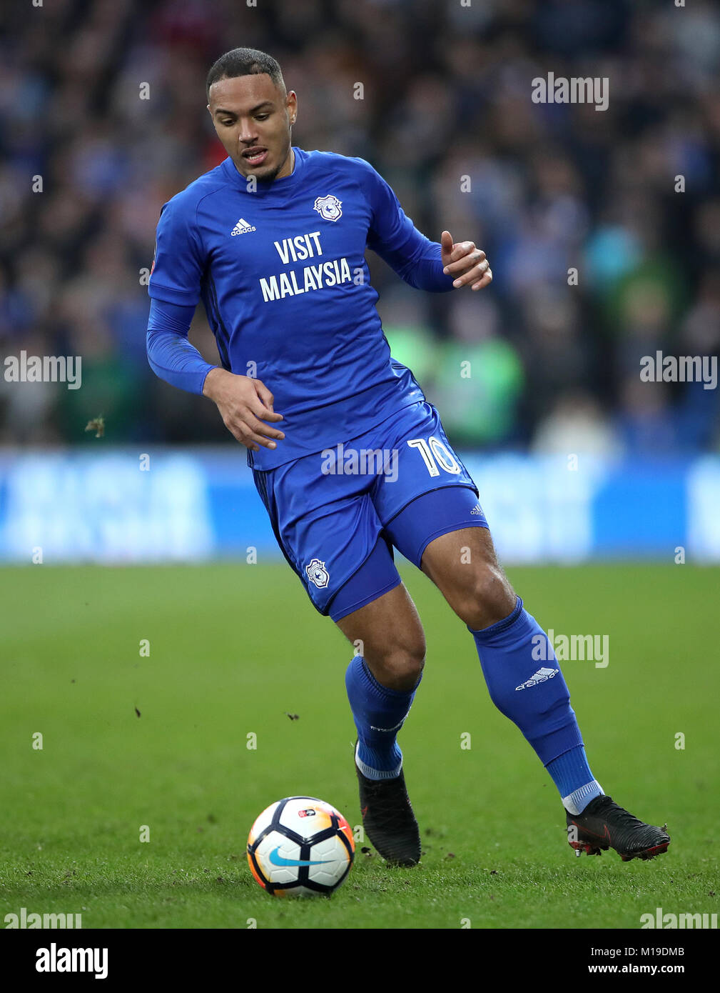 Cardiff City's Kenneth Zohore during the Emirates FA Cup, Fourth Round ...