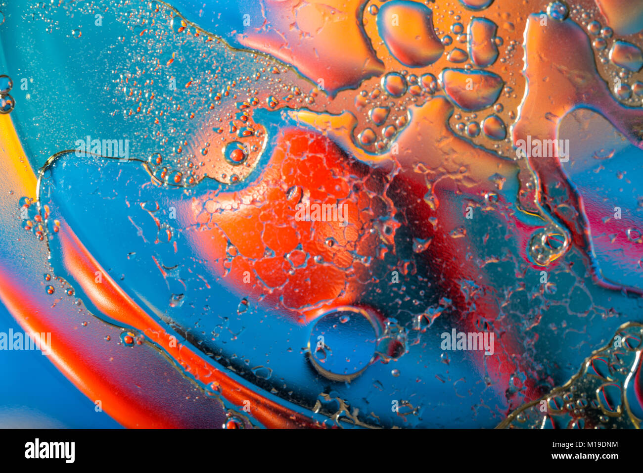 Abstract background in saturated colors with the oily drops Stock Photo ...