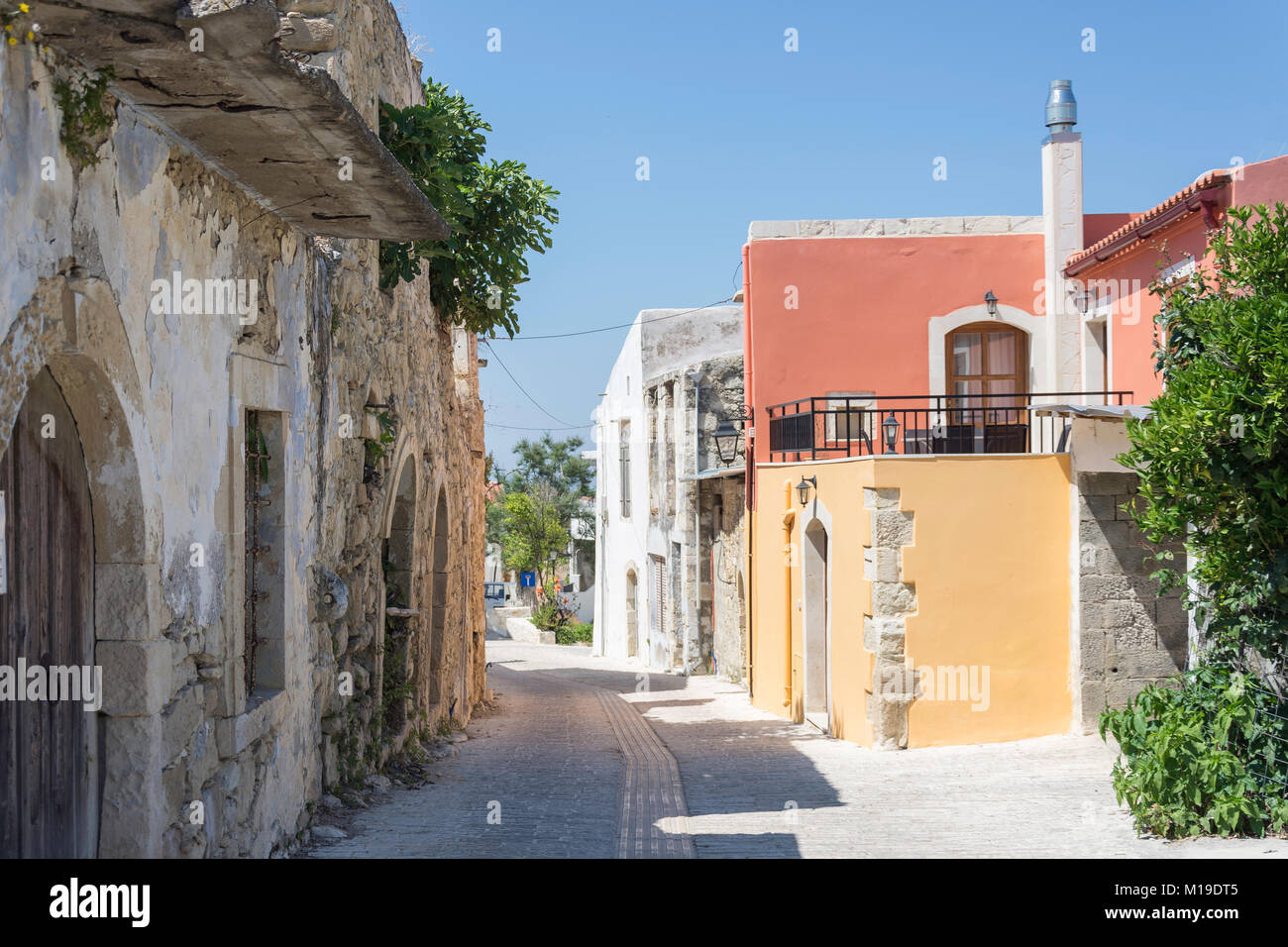 Street view, Margaritas village, Rethimno Region, Crete (Kriti), Greece ...