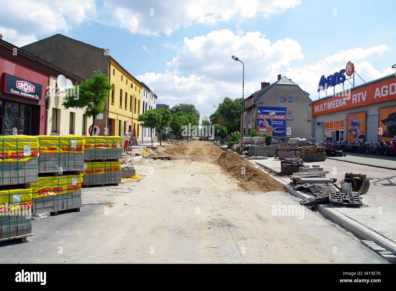 sky, blue, center, old, building, travel, landscape, street, roof ...