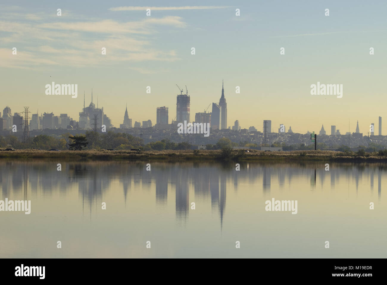 View of New York City from Richard w De Korte Park, NJ Stock Photo - Alamy