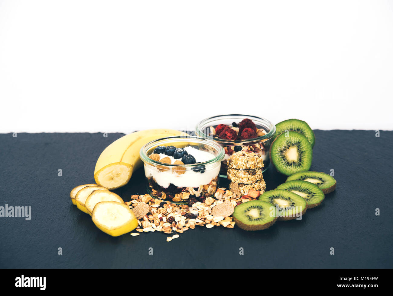 Healthy breakfast fresh granola muesli Stock Photo - Alamy