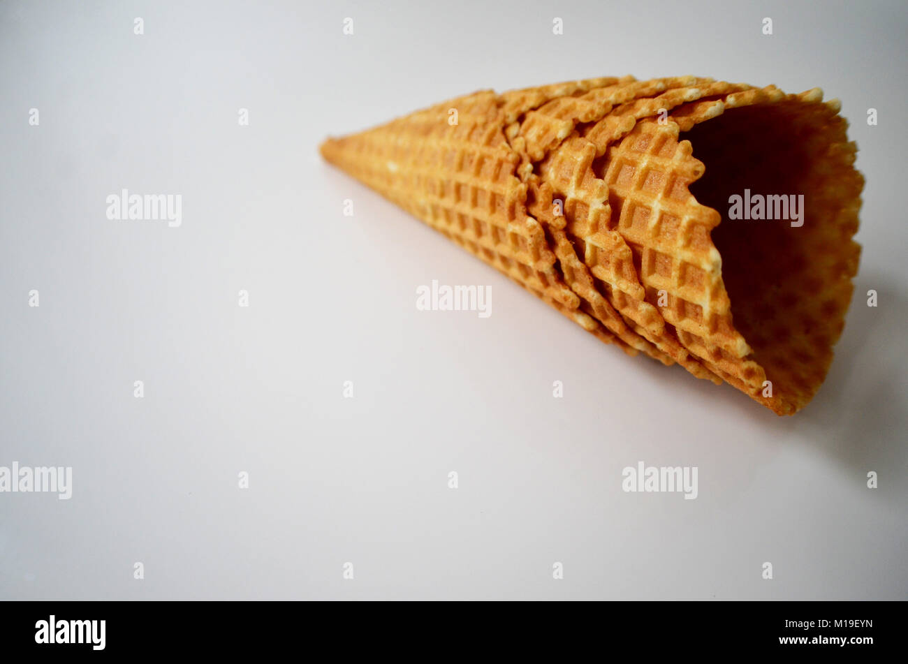Waffle ice-cream cones Stock Photo - Alamy