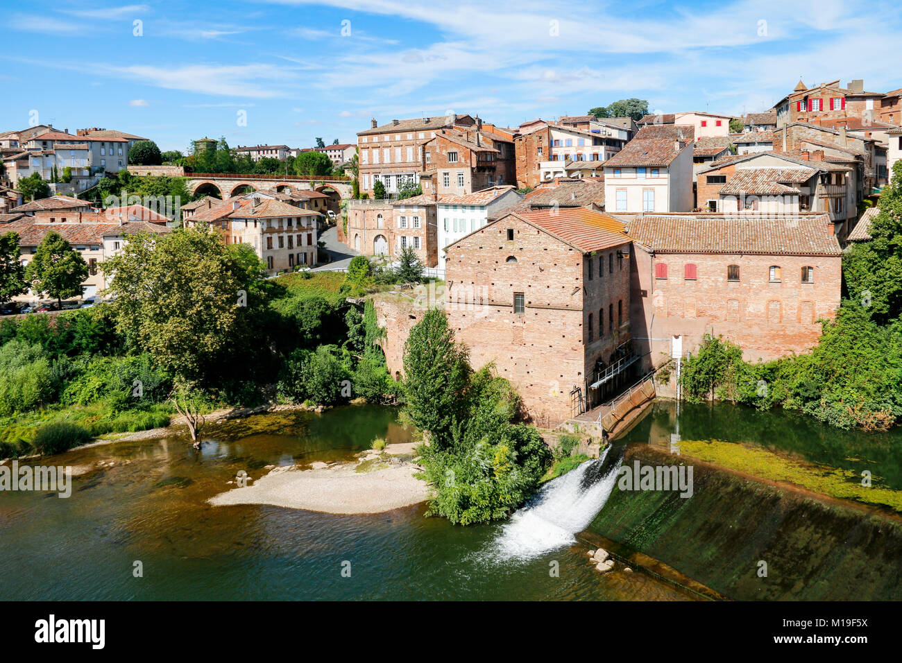 The town of Gaillac, which sits on the River Tarn in the Occitanie ...