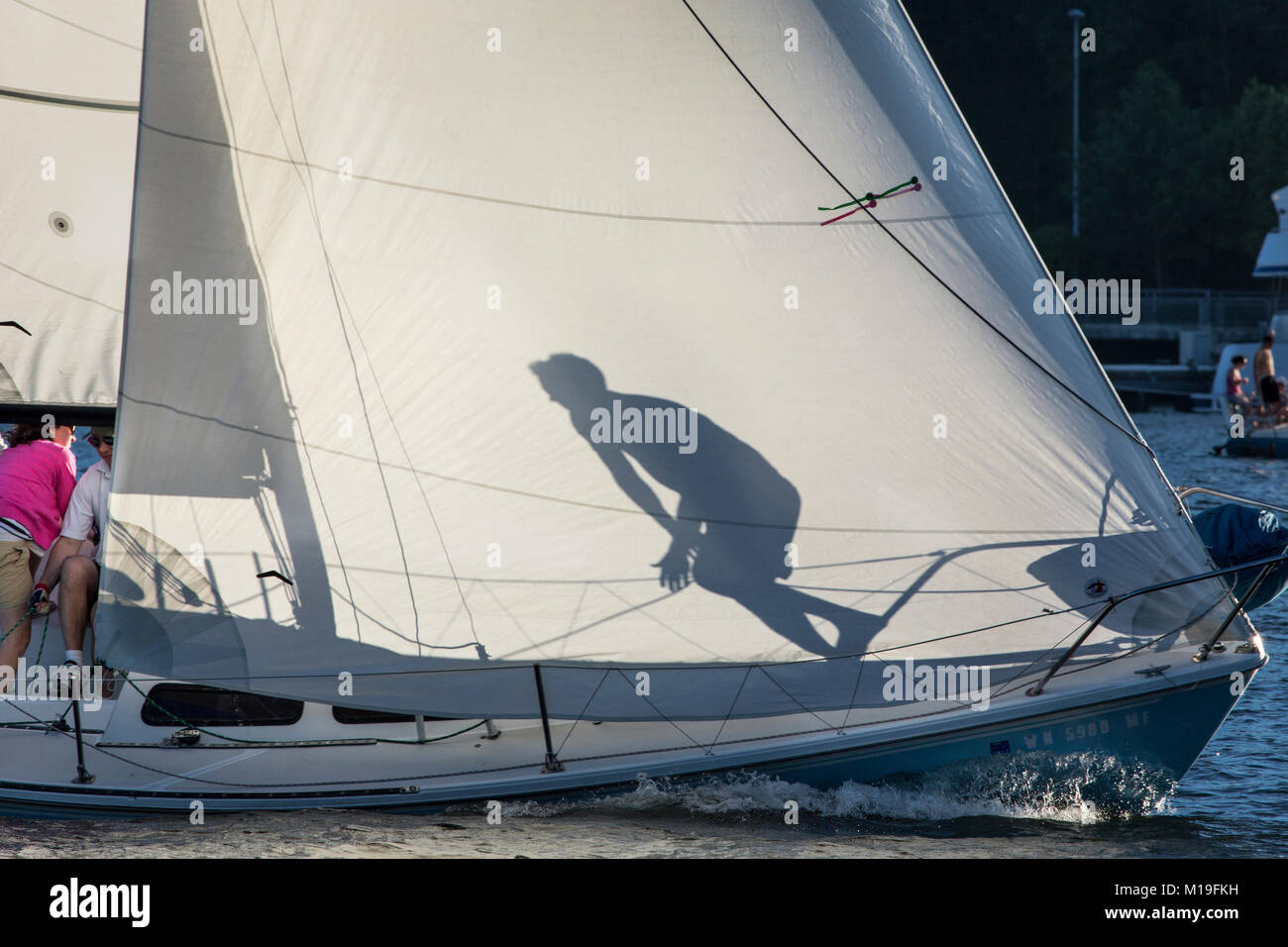 Sailboat close hauled on a starboard tack Stock Photo - Alamy