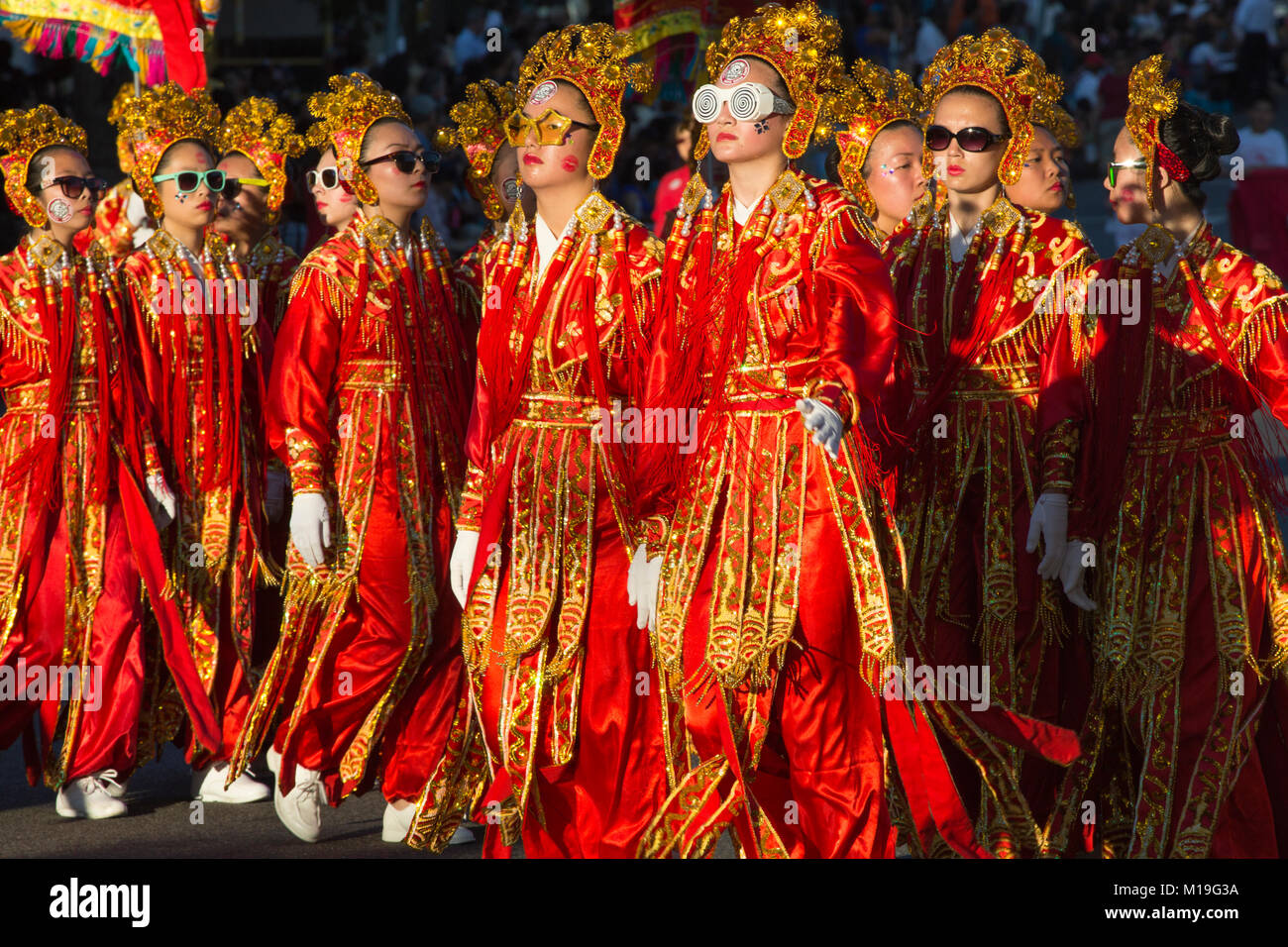 Seattle Chinese Community Girls Drill Team Stock Photo - Alamy