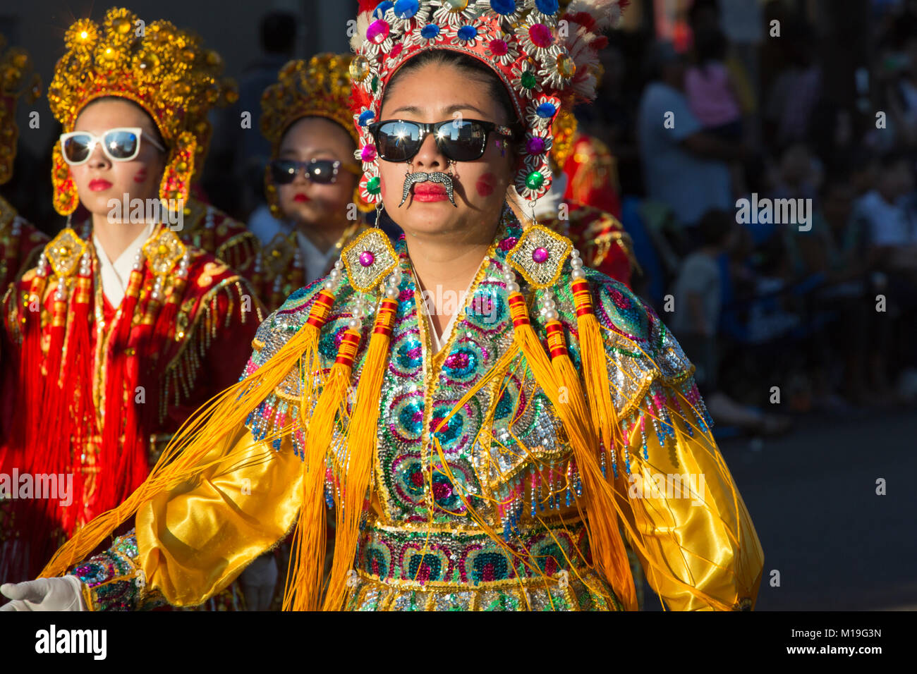 Seattle Chinese Community Girls Drill Team Stock Photo - Alamy