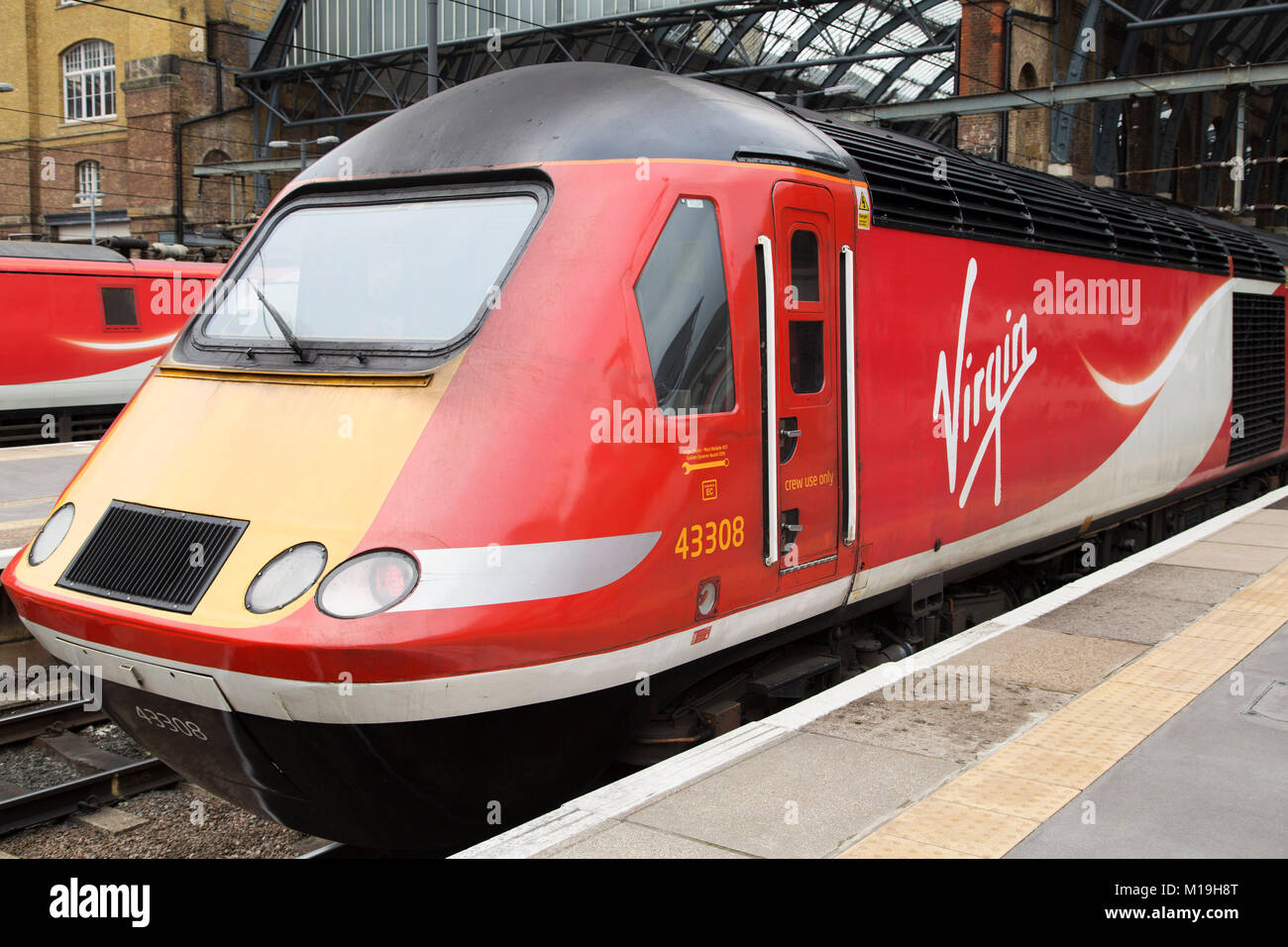 London, UK. 28th Jan, 2018. An engine of one of a Virgin Trains East ...