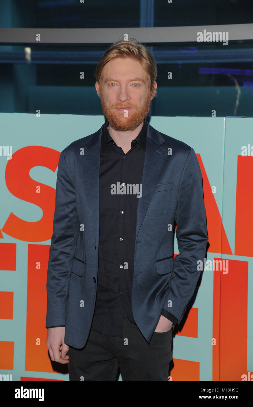 New York, USA. 28th January, 2018. Actor Domhnall Gleeson attends ...