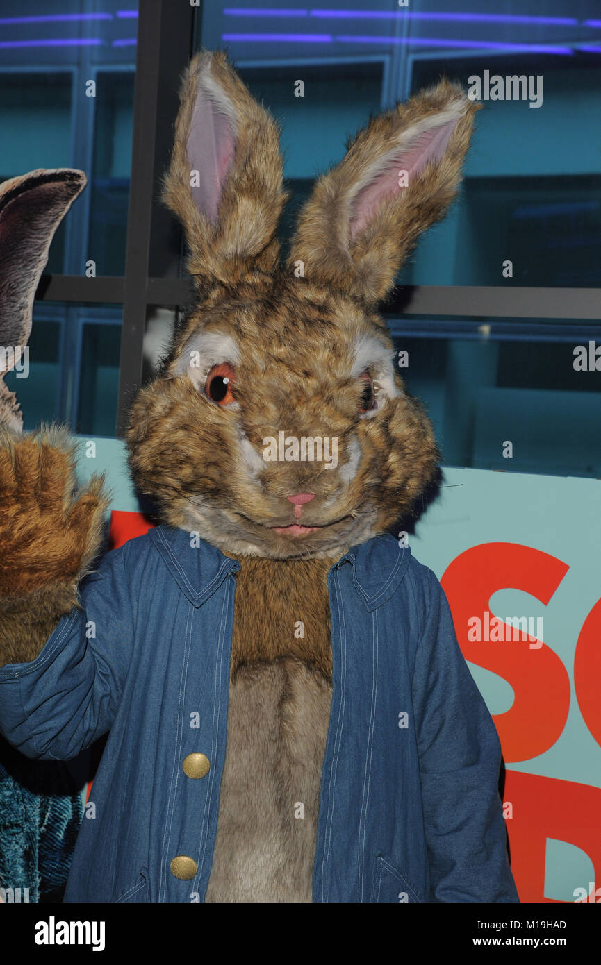 New York, USA. 28th January, 2018. Peter Rabbit attends influencer ...