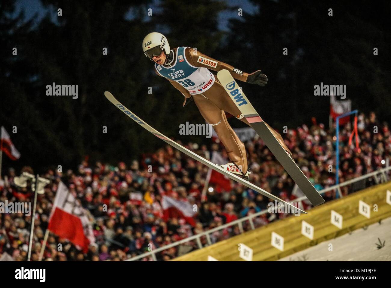 FIS Ski Jumping World Cup on January 28, 2018 in Zakopane, Poland. In ...