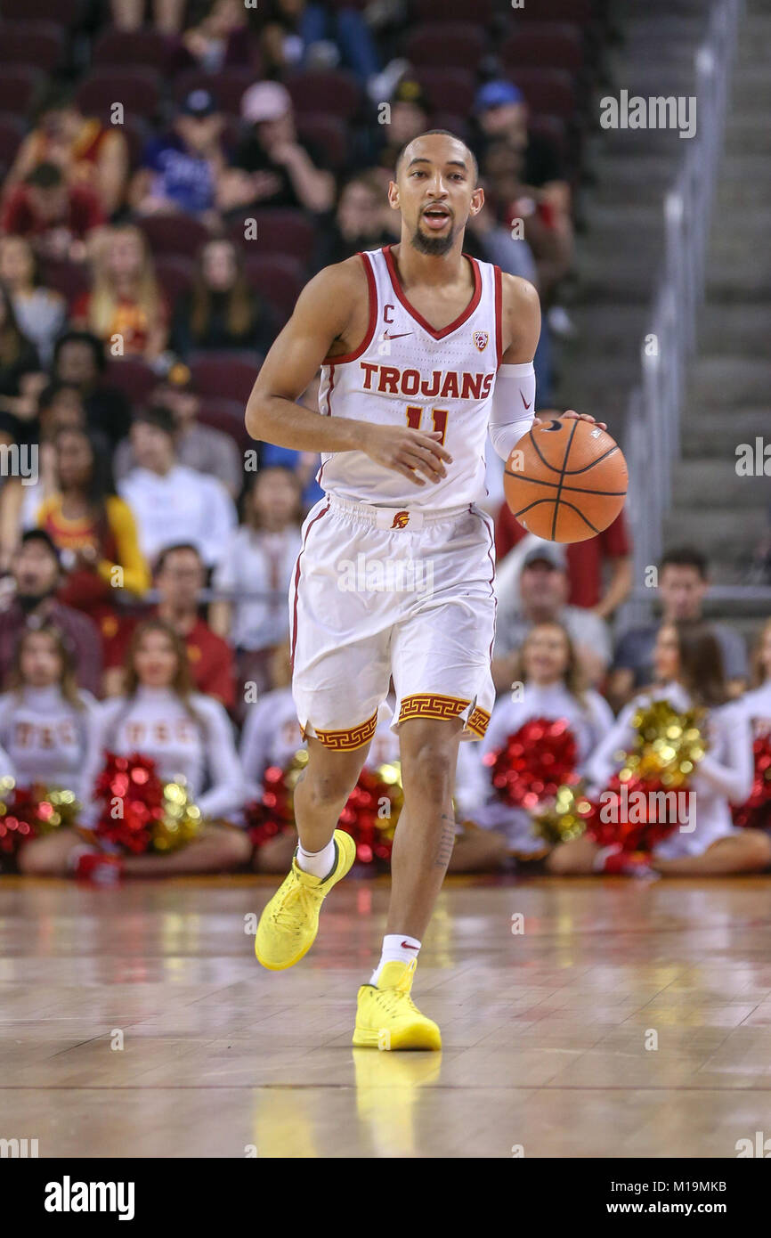 Los Angeles, USA. 28th Jan, 2018. USC Trojans guard Jordan McLaughlin ...