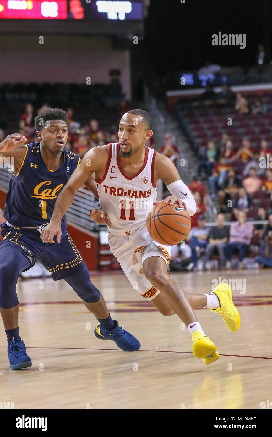 Los Angeles, USA. 28th Jan, 2018. USC Trojans guard Jordan McLaughlin ...