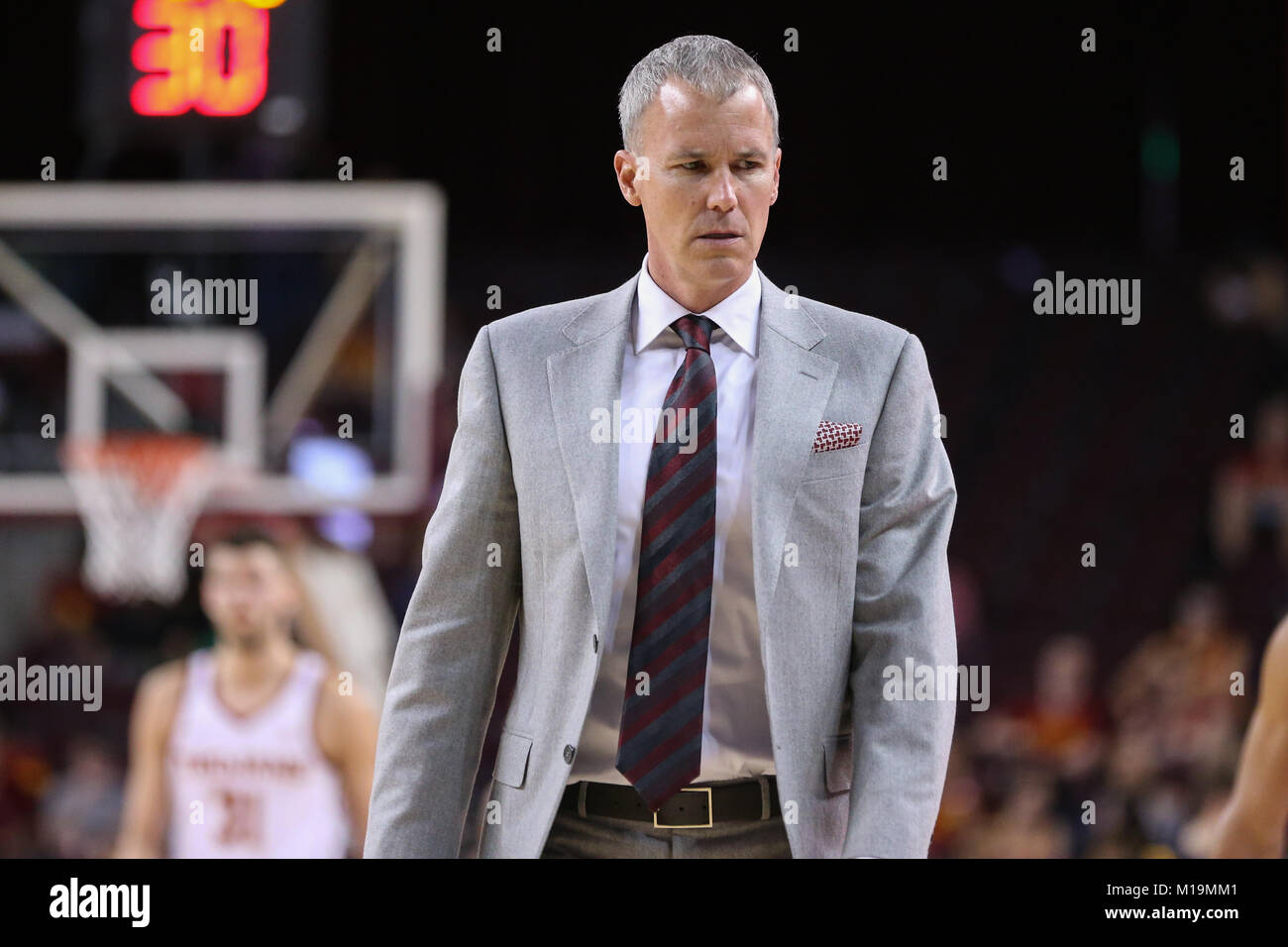 Los Angeles, USA. 28th Jan, 2018. USC Trojans head coach Andy Enfield ...