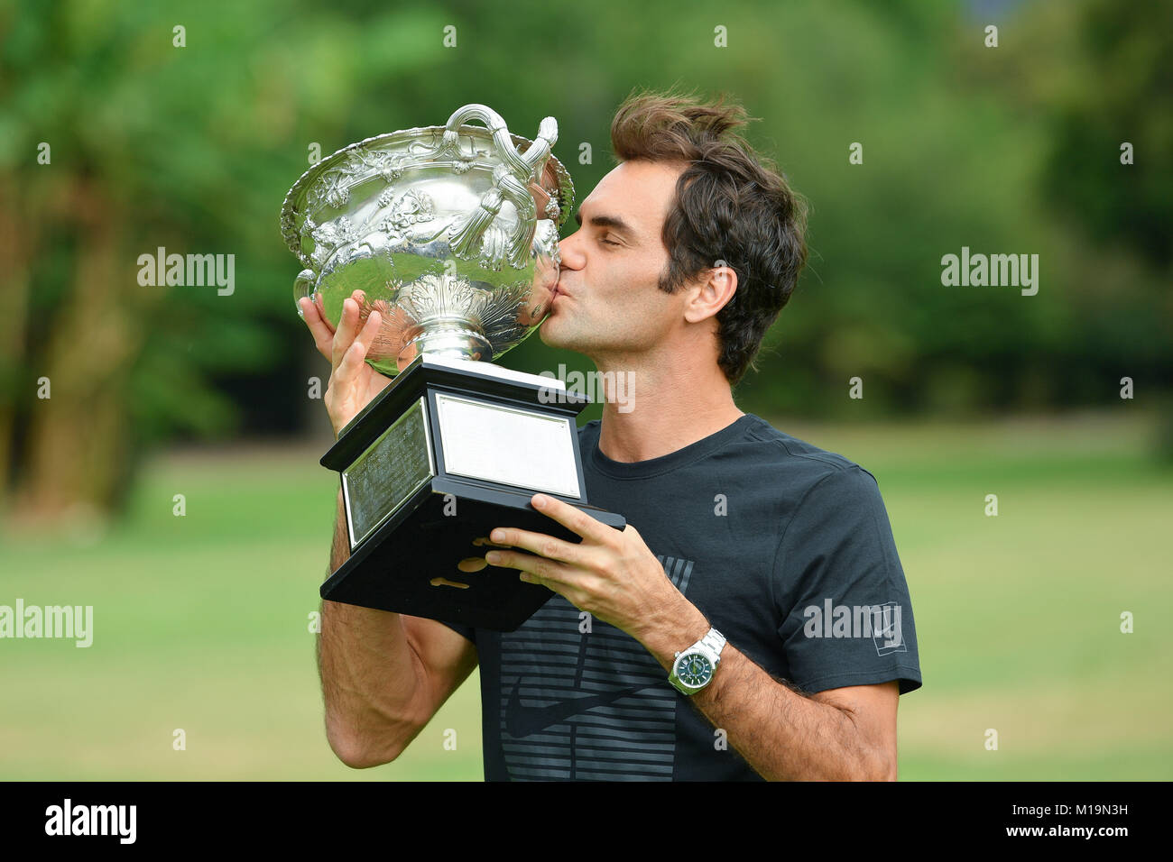 Melbourne, Australia. 29th Jan, 2018. The 2018 Australian Open champion ...