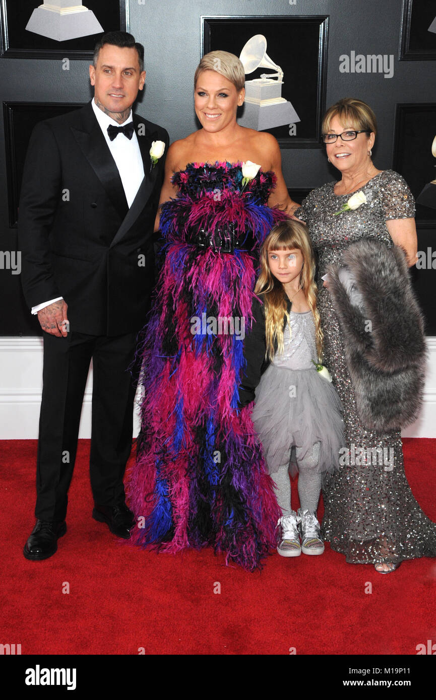 New York, NY, USA. 28th Jan, 2018. Carey Hart and Pink at the 60th ...