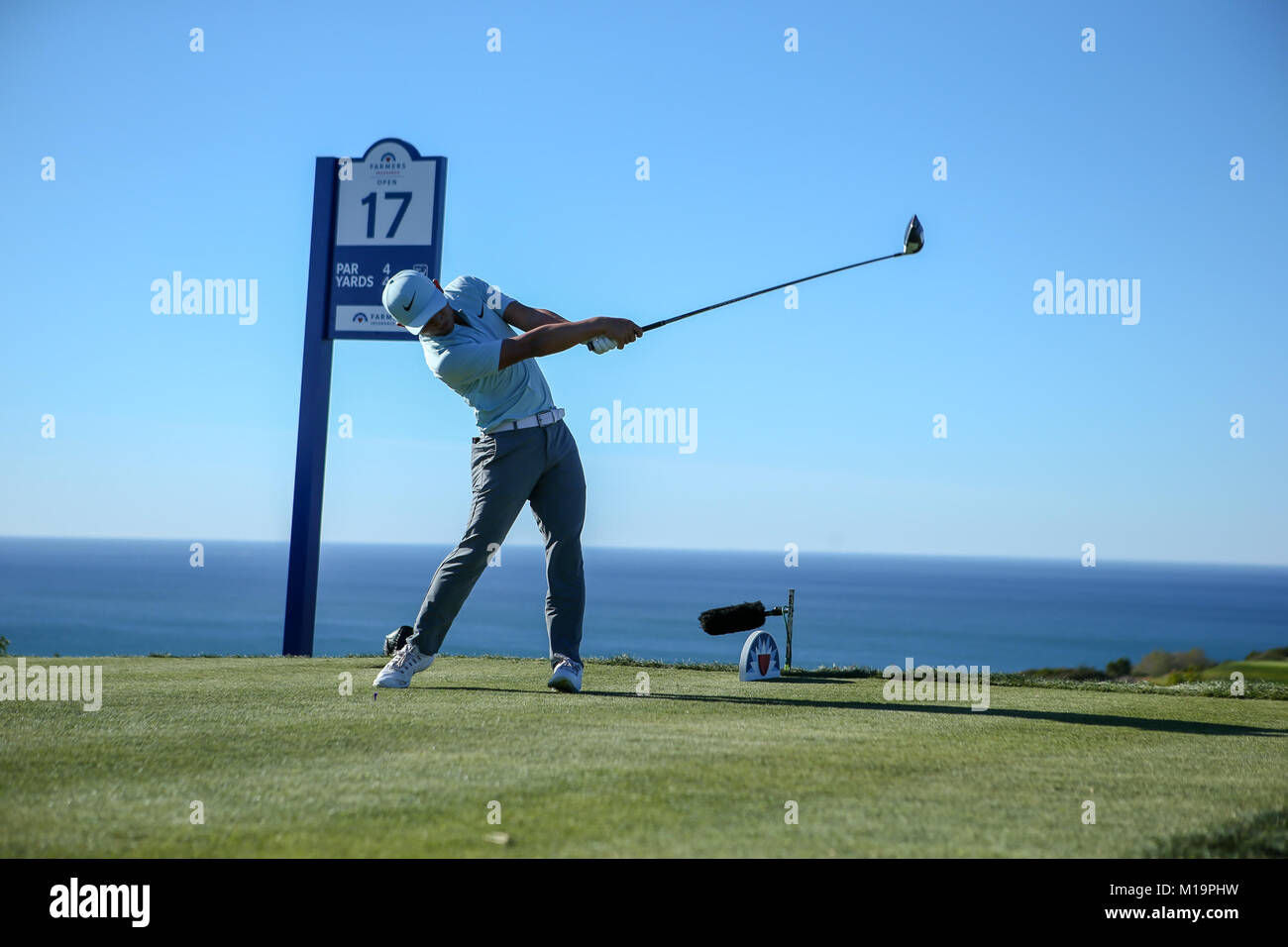 San Diego, USA. 28th Jan, 2018. C.T. Pan teeing off on 17th hole during ...