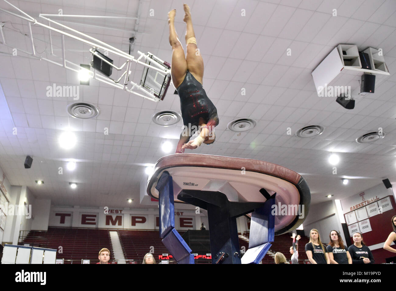 Philadelphia, Pennsylvania, USA. 28th Jan, 2018. Temple Owls gymnast ...