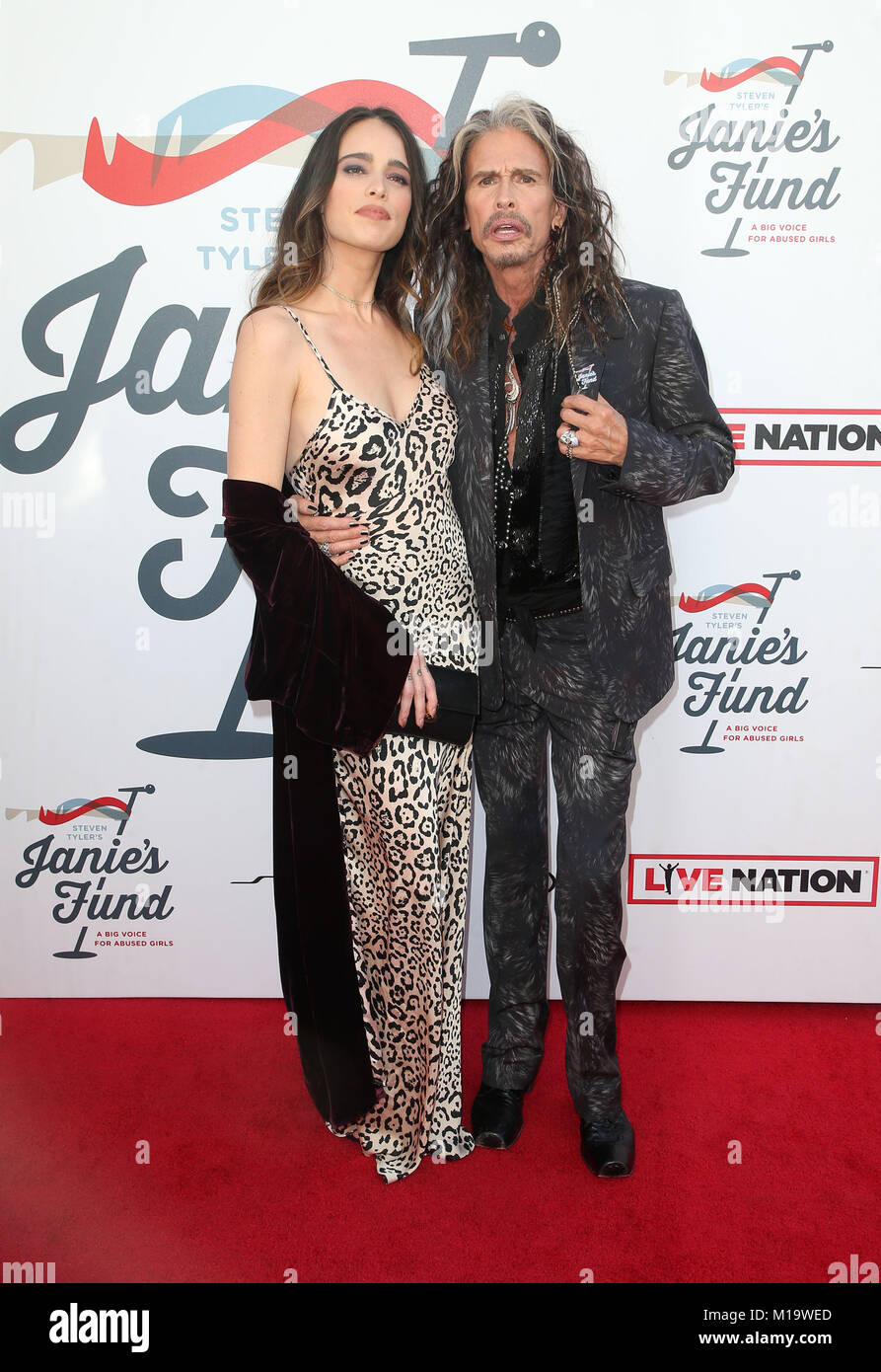 Los Angeles, CA, USA. 28th Jan, 2018. Chelsea Tyler, Steven Tyler ...