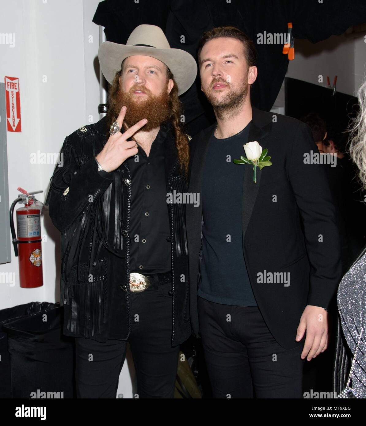 New York, NY, USA. 28th Jan, 2018. John Osborne, T.J. Osborne at ...