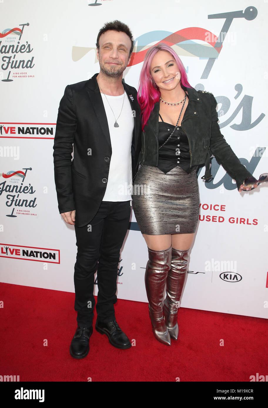 LOS ANGELES, CA - JANUARY 28: Larry Rudolph, Nikki Lund, at Steven ...