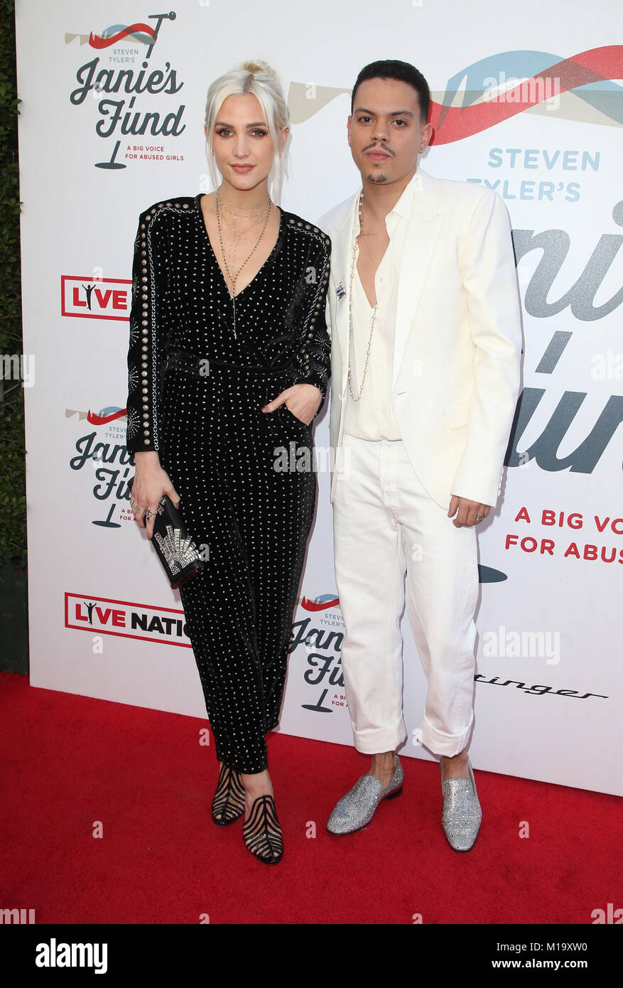 LOS ANGELES, CA - JANUARY 28: Ashlee Simpson, Evan Ross, at Steven ...