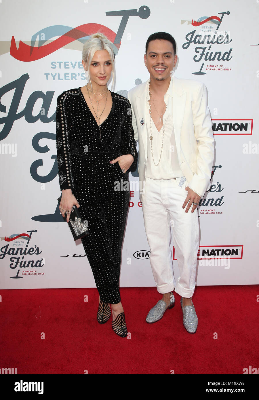 LOS ANGELES, CA - JANUARY 28: Ashlee Simpson, Evan Ross, at Steven ...