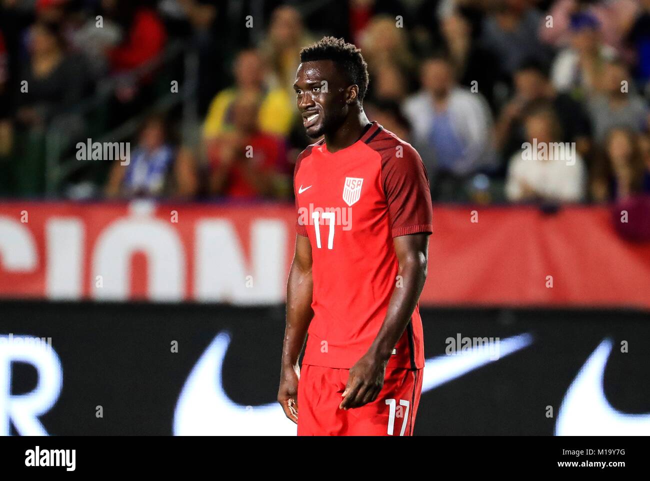 Los Angeles, USA. 28th Jan, 2018. C.J. Sapong of the United States ...