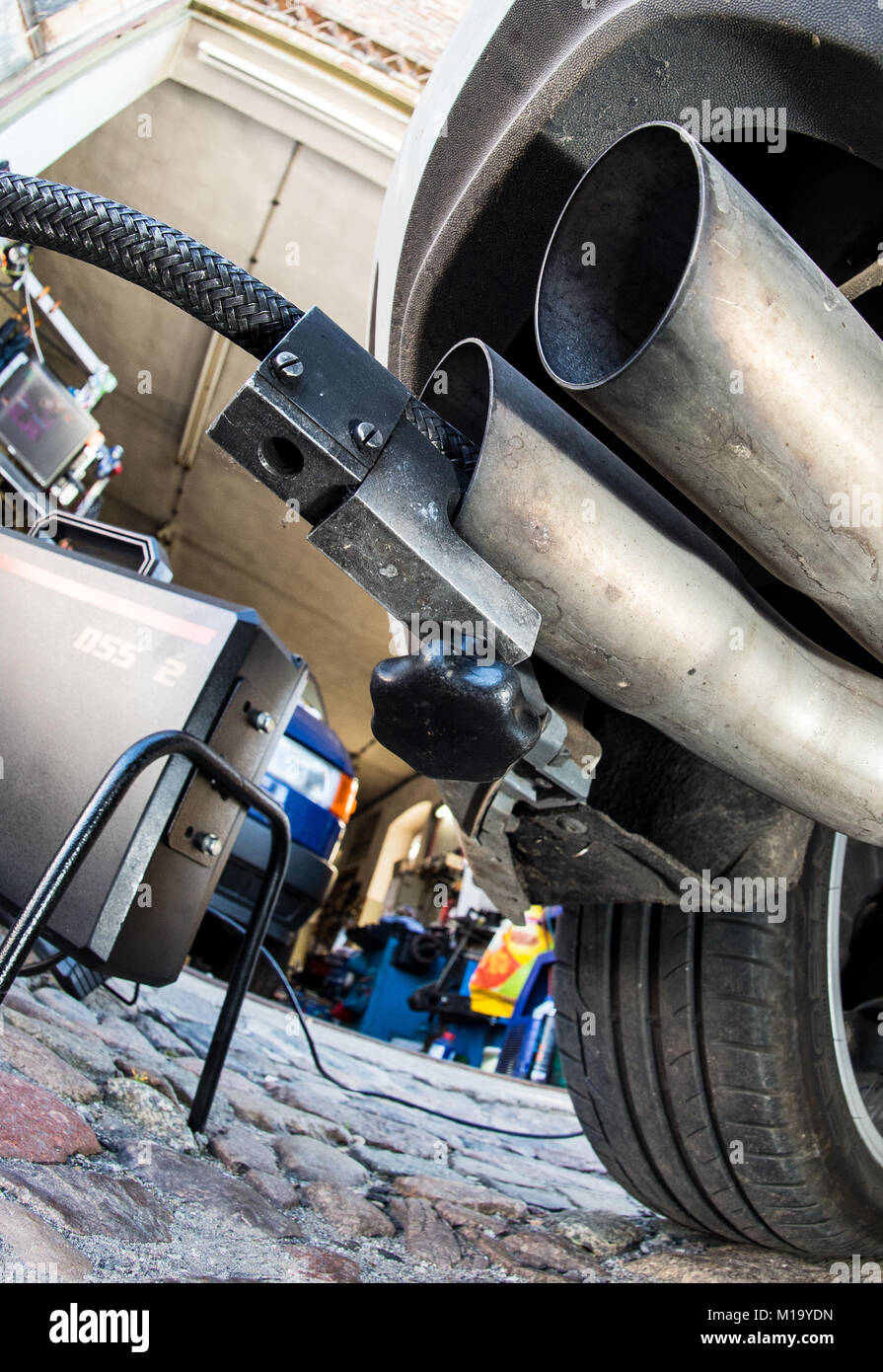 ILLUSTRATION - A measuring tube of a emissions testing device for ...