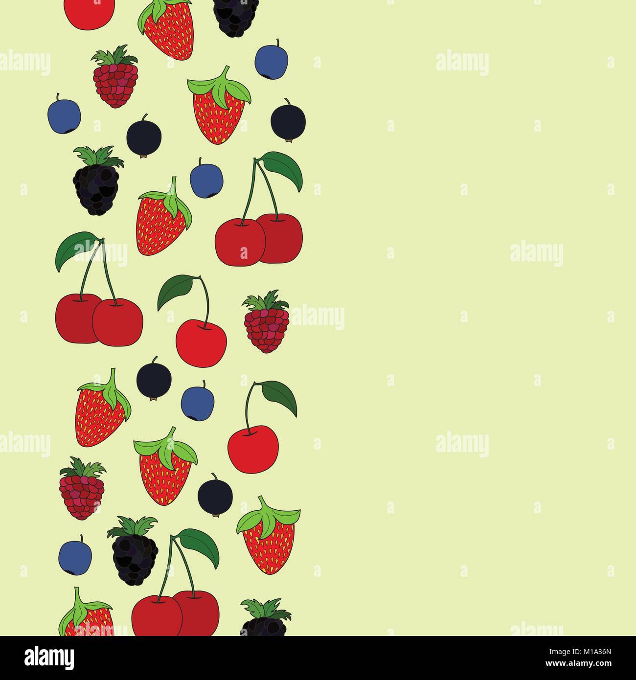abstract vector doodle berry background Stock Vector Image & Art - Alamy
