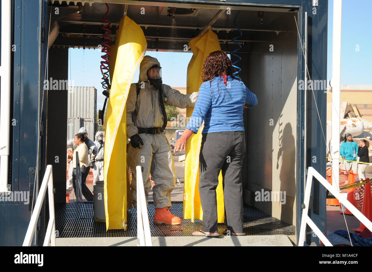 Nuclear decontamination shower hi-res stock photography and images - Alamy