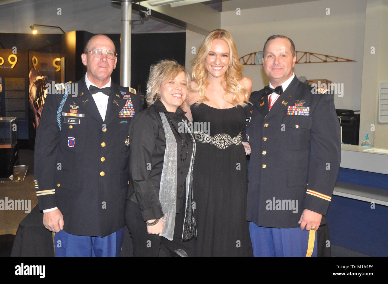 E! News Anchor Ashlan Goarse poses with 79IBCT Deputy Commander Col ...