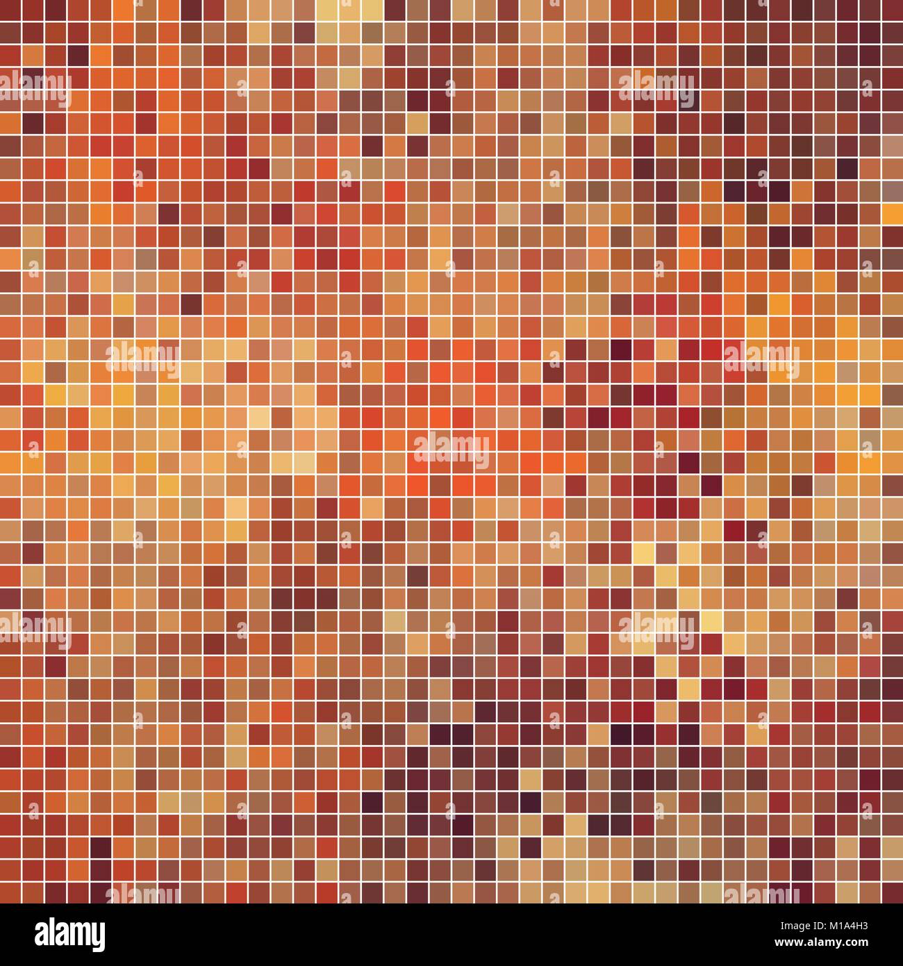abstract vector square pixel mosaic background - orange Stock Vector ...