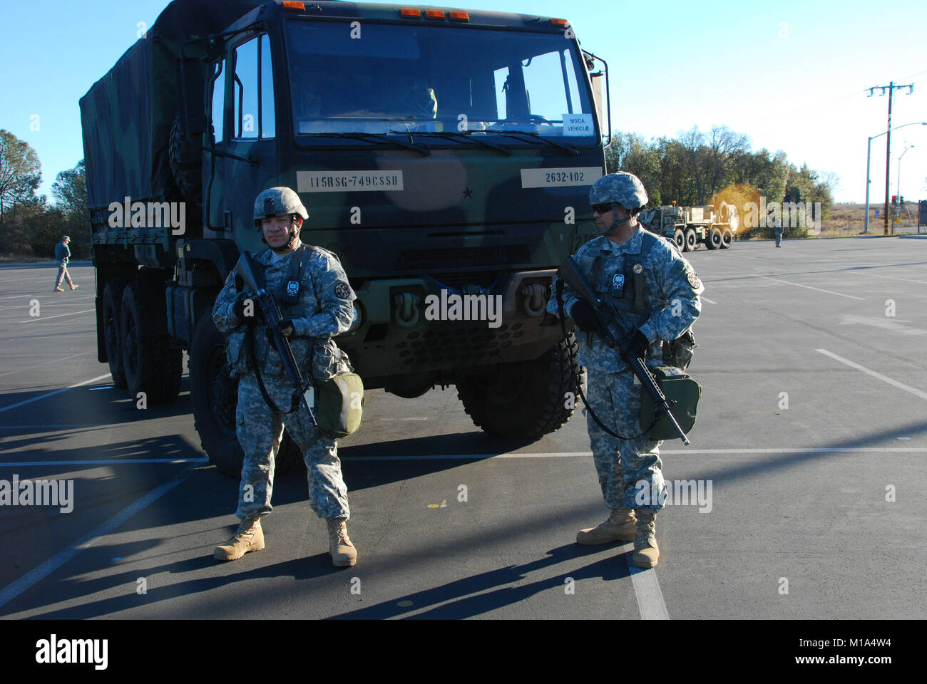California Army National Guard Staff Sgt. John Ritter, left, and Sgt ...