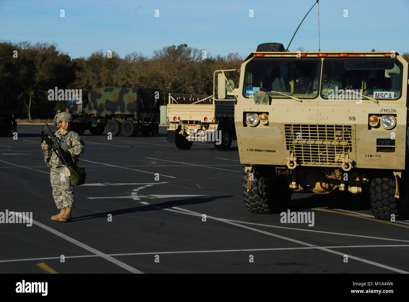 California Army National Guard Staff Sgt. Shelda Mairel, a 91B and 88M ...