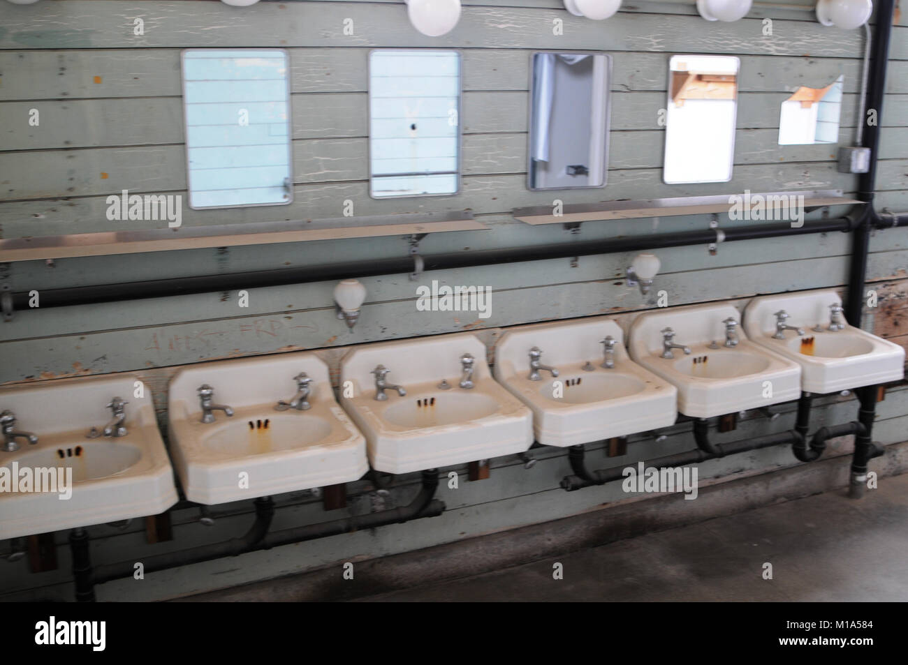 The latrine Inside a current transient barrack. A lot of these are set ...