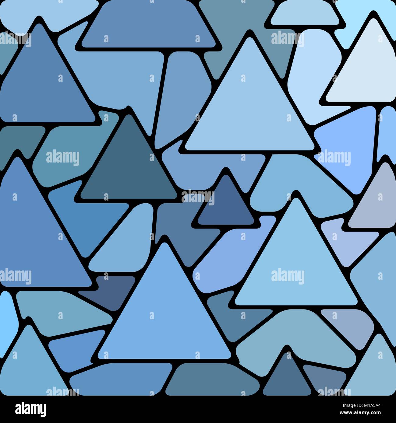 abstract vector stained-glass mosaic background - blue triangles Stock ...