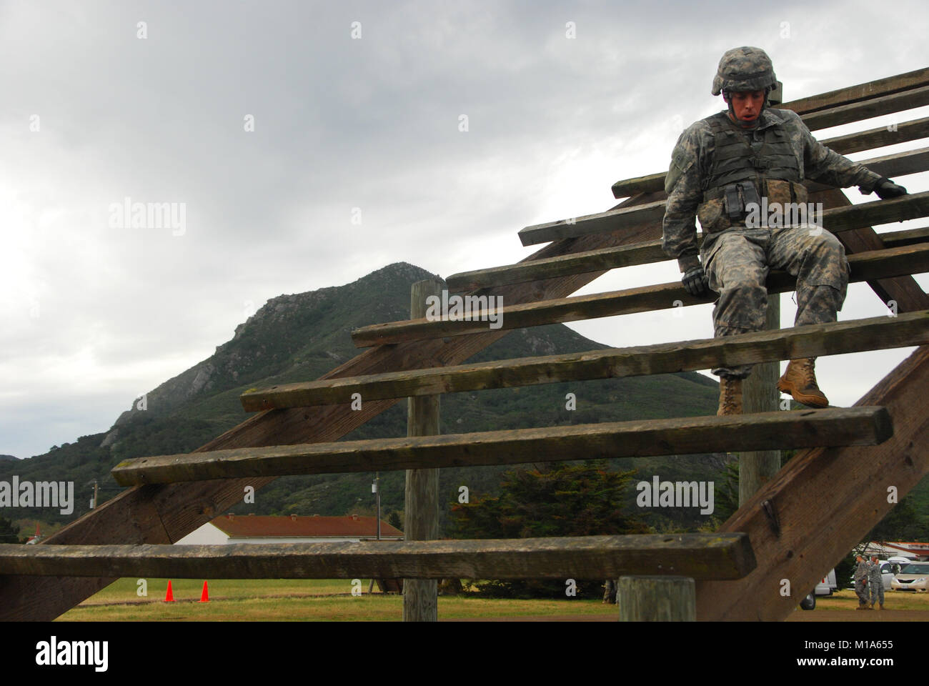 Spc. Benjamin Mason, Arizona Army National Guard, steadily makes his ...